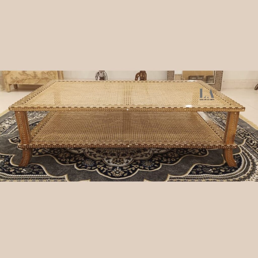Leelawati Arts Home Décor Wood Bone Inlay Center Coffee Table | Wood ...